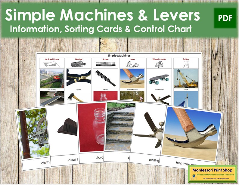 Simple Machines and Levers Information Sorting Cards & - Etsy