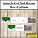 Animals and Their Homes Matching Cards - Montessori Zoology (digital ...