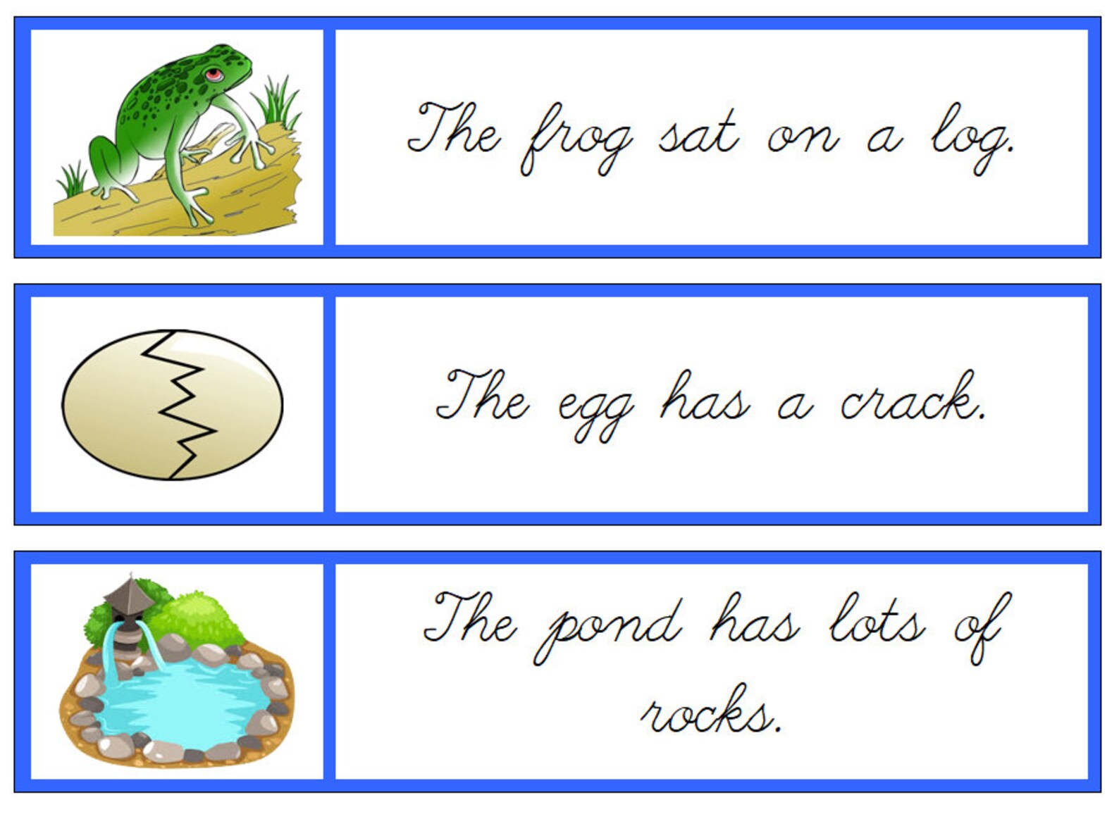 Montessori Blue Phonetic Language Series Bundle CURSIVE | Etsy