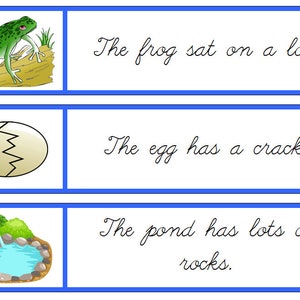 Montessori Blue Phonetic Language Series Bundle CURSIVE (clipart ...