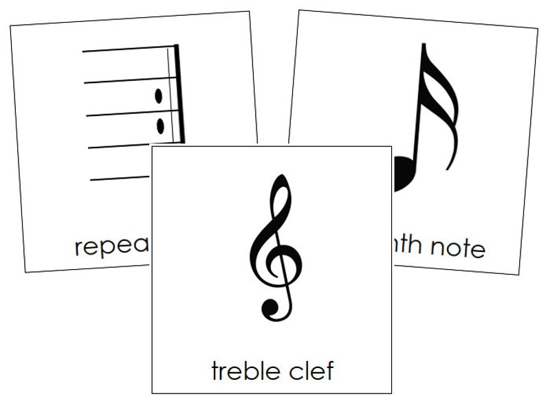 Musical Notes & Symbols 3-part Cards Music Nomenclature | Etsy