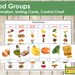 Food Groups Sorting Cards & Control Charts Printable - Etsy Canada