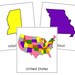 States of the USA 3-part Cards [montessori Color-code] - Geography ...