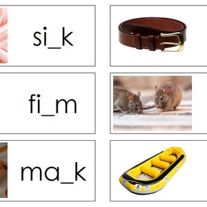 CVCC Missing Consonant Cards - Montessori Language - Printable ...