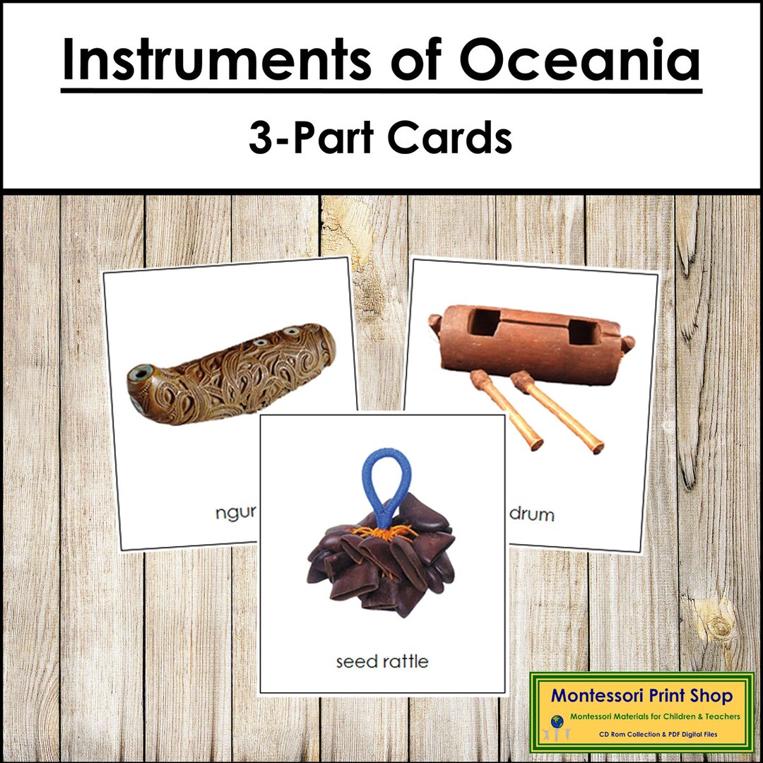Musical Instruments of Australia/oceania Continent Cards Geography ...