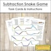 Montessori Subtraction Snake Game Task Cards & Instructions - Primary ...