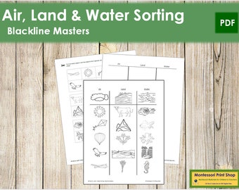 Land Water Air Cards - Etsy