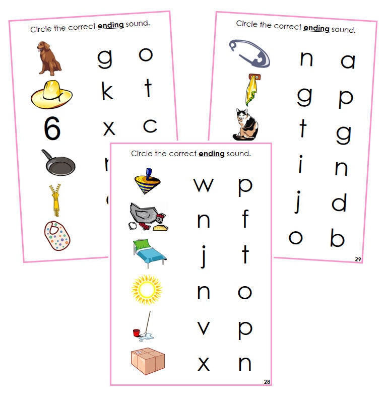 Montessori Pink Phonetic Language Series Bundle CLIPART | Etsy