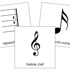 Musical Notes & Symbols 3-part Cards Music Nomenclature Printable ...