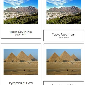 Landmarks of the World Bundle - Geography - Printable Montessori Cards ...