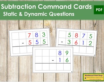 Montessori Command Cards - Etsy