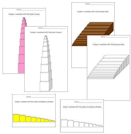 Montessori Sensorial Activity Cards [color & Blackline Masters ...