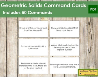 Montessori Command Cards - Etsy