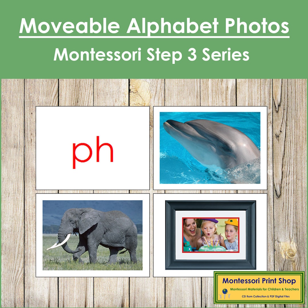 Step 3 Series Montessori Moveable Alphabet Photos - Primary Language ...