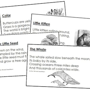Short Poetry for Children [memorization and Copywork] - Montessori ...