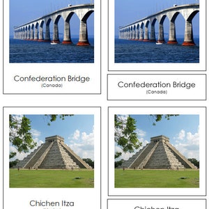 Landmarks of the World Bundle - Geography - Printable Montessori Cards ...