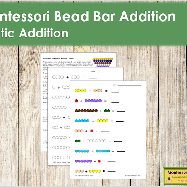 Montessori Bead Bars - Etsy
