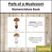 Parts of a Mushroom Nomenclature Book - Montessori Botany - Printable ...