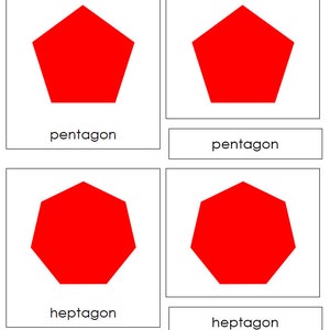 Types of Polygons Nomenclature 3-part Cards - Geometry - Printable ...