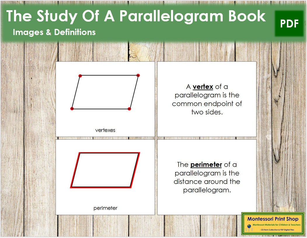 Printable Montessori Materials Geometry The Study of a Quadrilateral ...