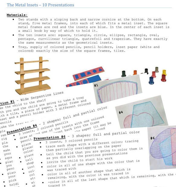 Montessori Metal Insets: Lessons & Shapes - Printable Activity (digital ...