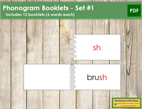 Phonogram Booklets Set 1 Montessori Language Printable | Etsy