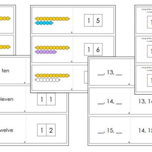 Teen Boards & Beads Activity Set - Primary Math - Printable Montessori ...