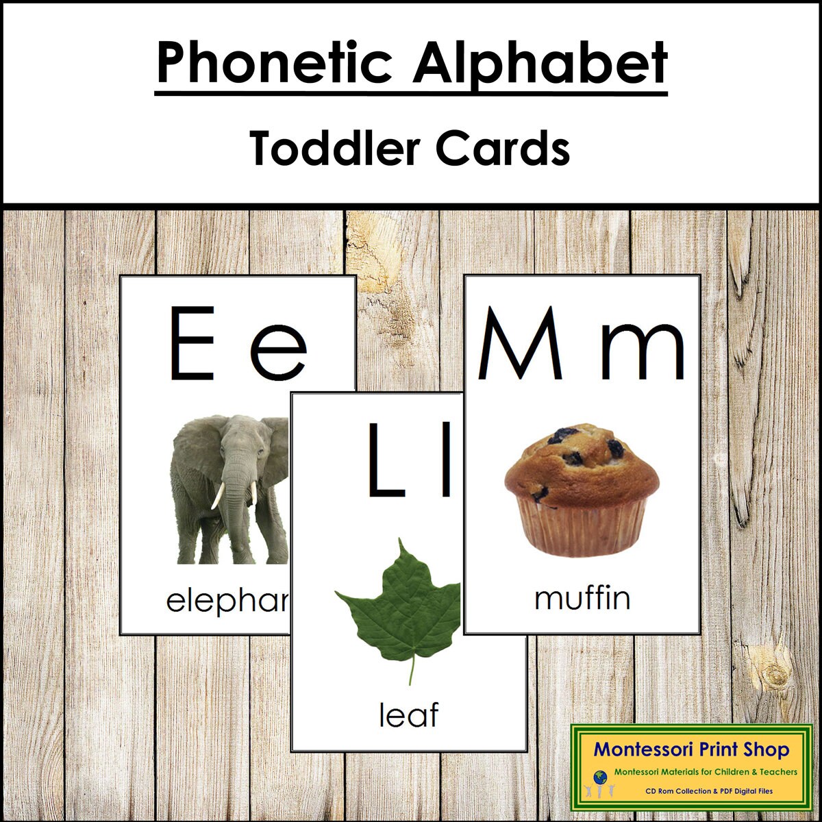 Phonetic Alphabet Cards Printable Toddler Montessori Cards Digital ...