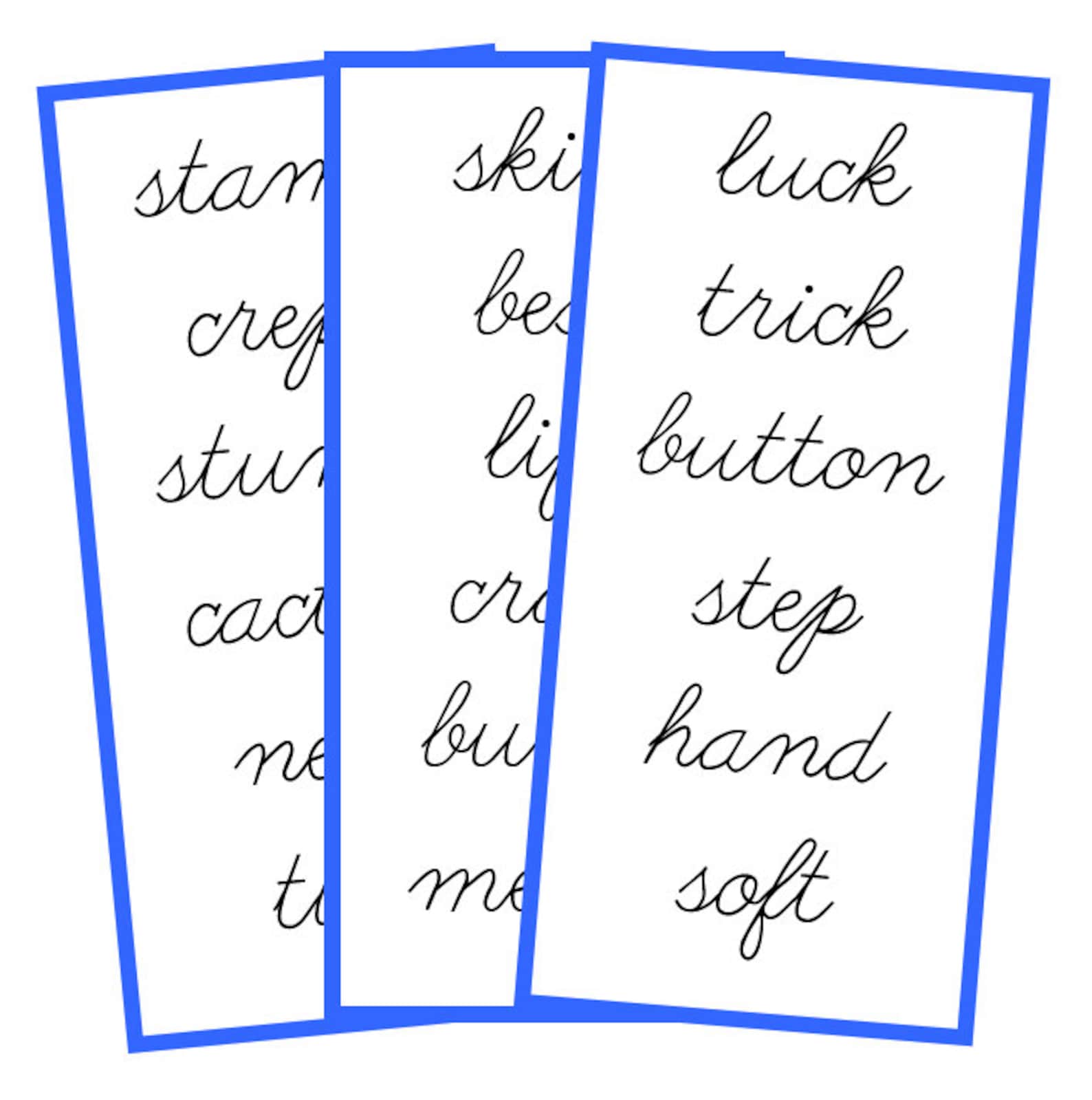 Montessori Blue Phonetic Language Series Bundle CURSIVE | Etsy