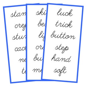 Montessori Blue Phonetic Language Series Bundle CURSIVE (photos ...