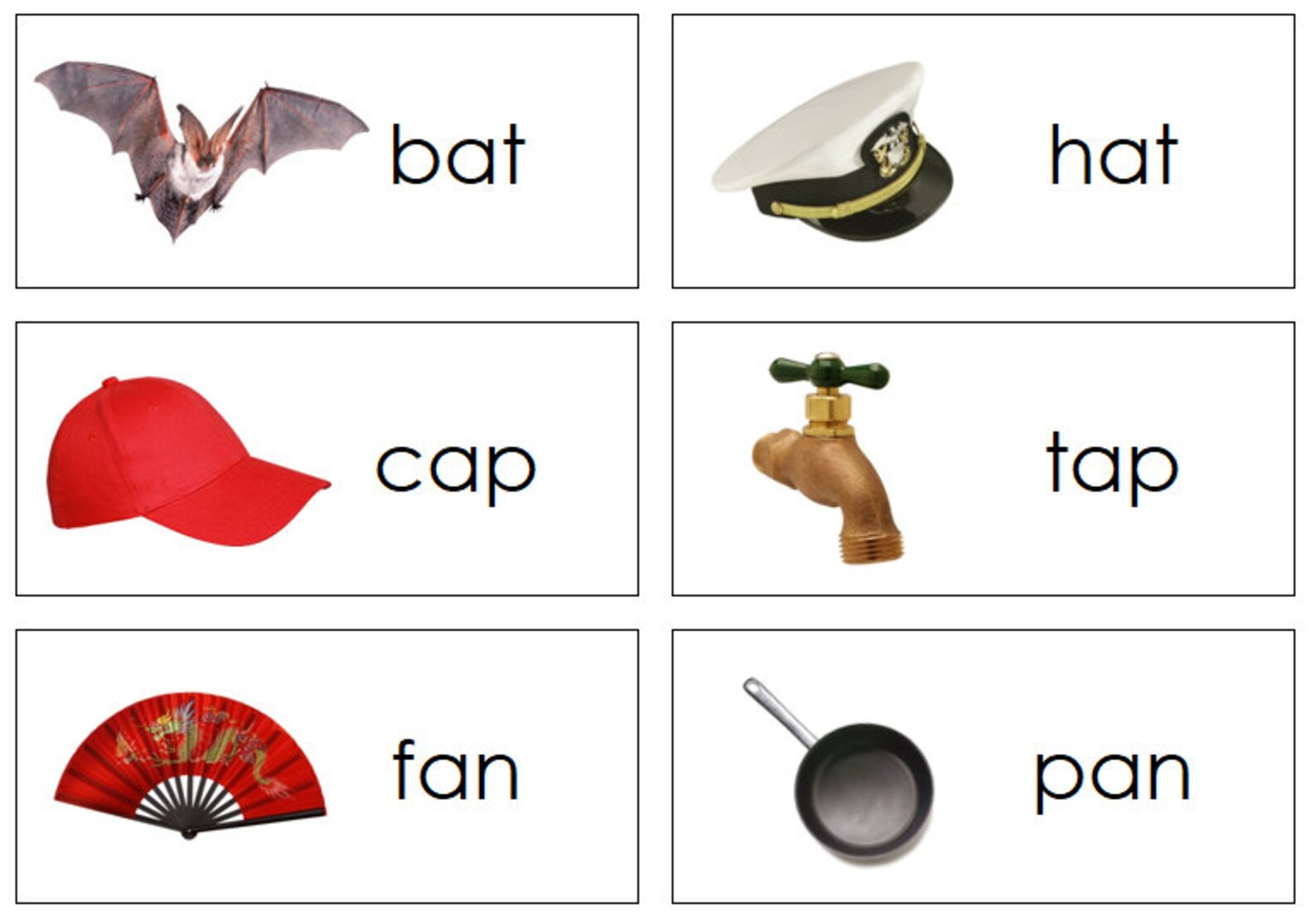 Rhyming Words & Pictures Level 1 Montessori Language Printable ...