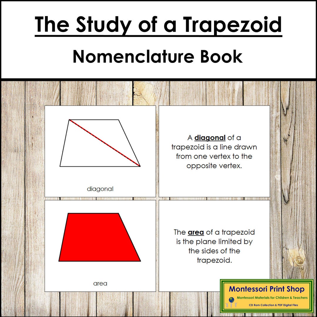 The Study of a Trapezoid Nomenclature Book - Montessori Geometry ...