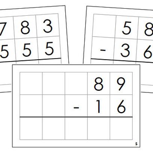 Subtraction Command Cards - Math Operations Task Cards - Printable ...