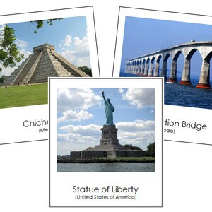 Landmarks of North America - Montessori Continent Cards - Geography ...