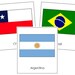 Flags of South America Montessori Continent Cards - Etsy