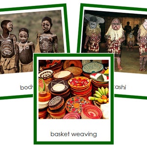 Culture of Africa (color-coded) - Montessori Continent Cards ...