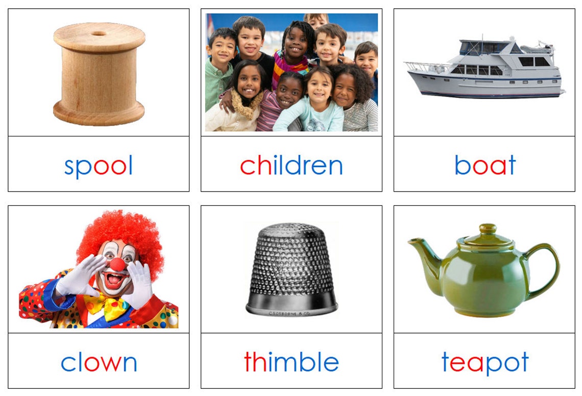 Phonogram Picture Cards [level 3] - Montessori Phonics (digital ...