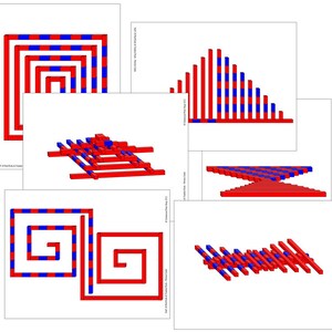 Red Rods & Number Rods Pattern Cards - Montessori Sensorial Activity ...