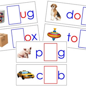 Montessori Moveable Alphabet Sound Cards Bundle Blue/red (print ...