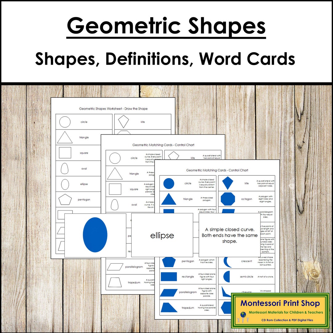 Geometric Shapes Matching Cards - Primary Geometry - Printable ...