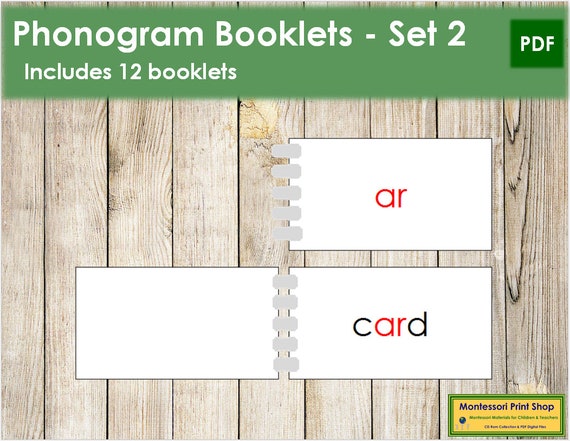Phonogram Booklets Set 2 Montessori Language Printable - Etsy