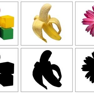 Silhouette Matching Cards Set 1 [objects] - Preschool Toddler Activity ...