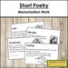 Short Poetry for Children memorization & Copywork Printable Montessori ...
