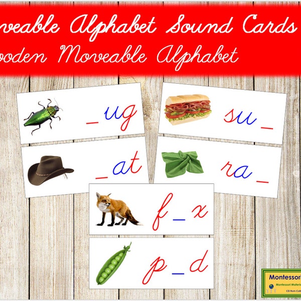 Montessori Cursive Moveable Alphabet - Etsy