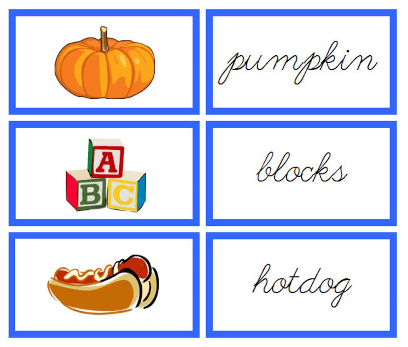 Montessori Blue Phonetic Language Series Bundle CURSIVE | Etsy