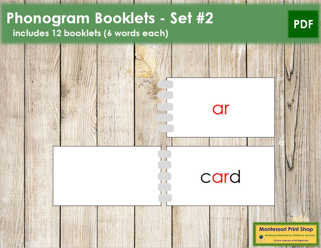 Phonogram Booklets Set 2 Montessori Language Printable | Etsy