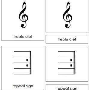 Musical Notes & Symbols 3-part Cards - Music Nomenclature - Printable ...