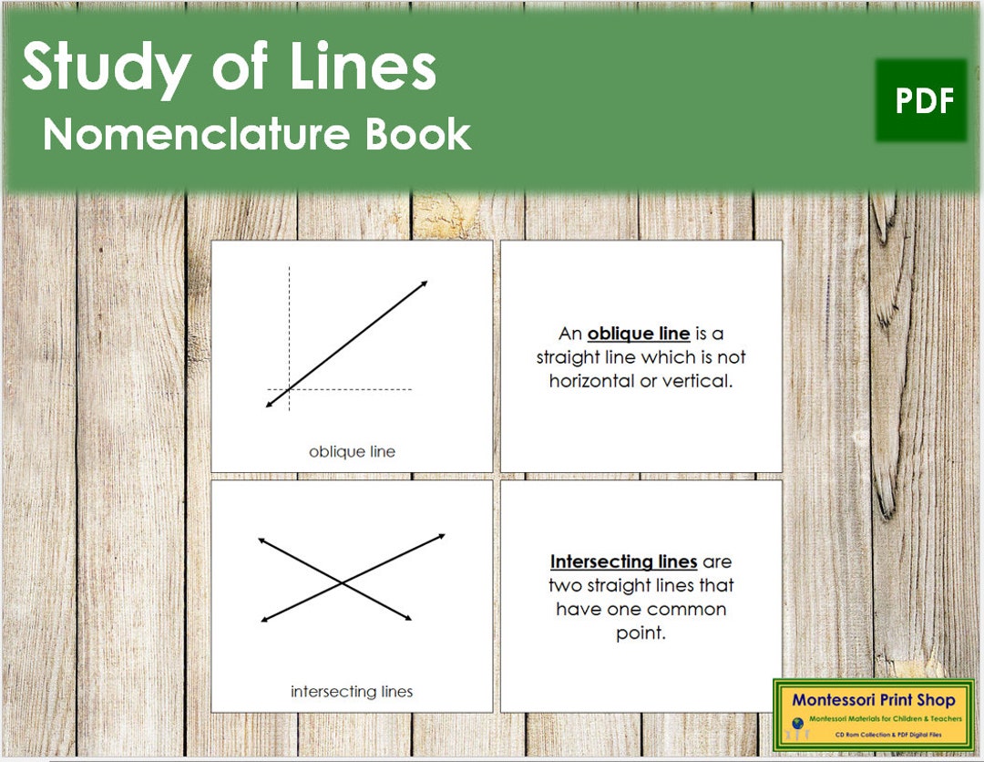 The Study of Lines Nomenclature Book Geometry Printable - Etsy