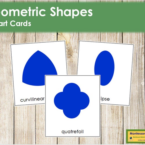 Montessori Geometric Solids 3-part Cards Geometry - Etsy