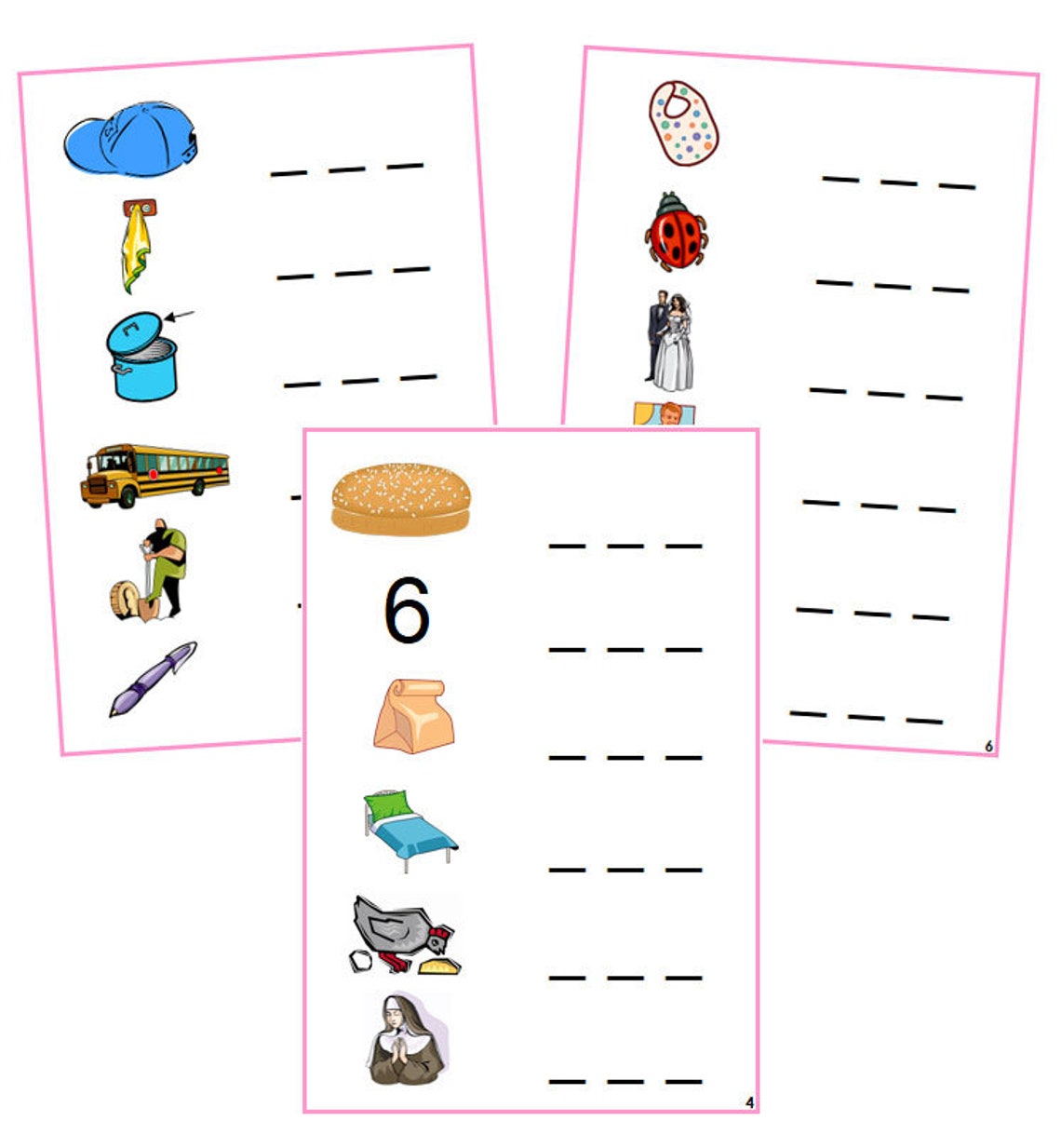 Montessori Pink Phonetic Language Series Bundle CLIPART - Etsy Canada